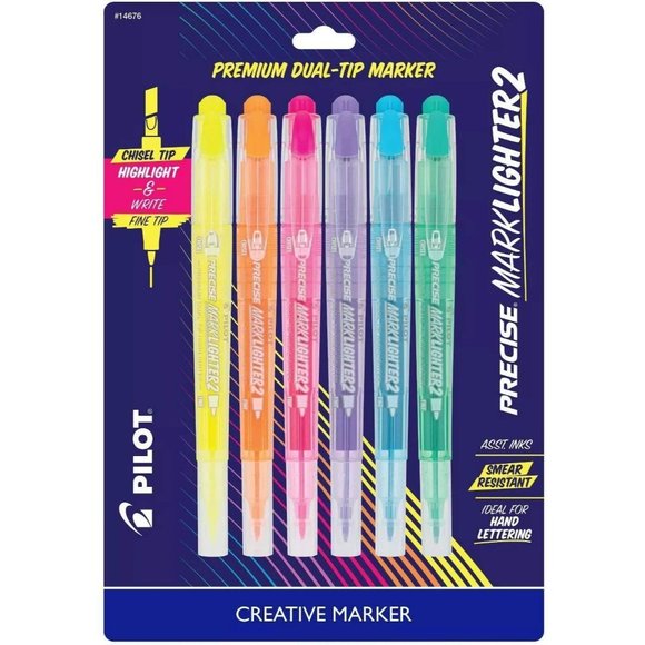 Pilot | Office | Pilot Precise Marklighter2 Dual Tip Write Highlighters ...